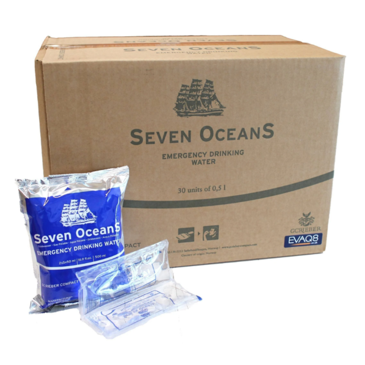 Drinkwater Rantsoen Seven Oceans 7 dagen | Allprepare